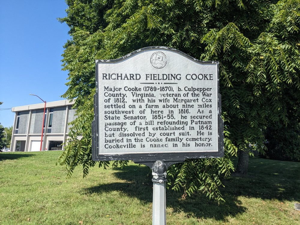 RICHARD FIELDING COOKE HISTORICAL MARKER - 104 E Broad St, Cookeville ...