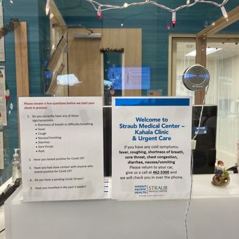 STRAUB BENIOFF MEDICAL CENTER - KAHALA CLINIC & URGENT CARE - Updated ...