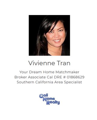 VIVIENNE TRAN - CALI HOME REALTY - Updated July 2025 - 19 Photos & 16 ...