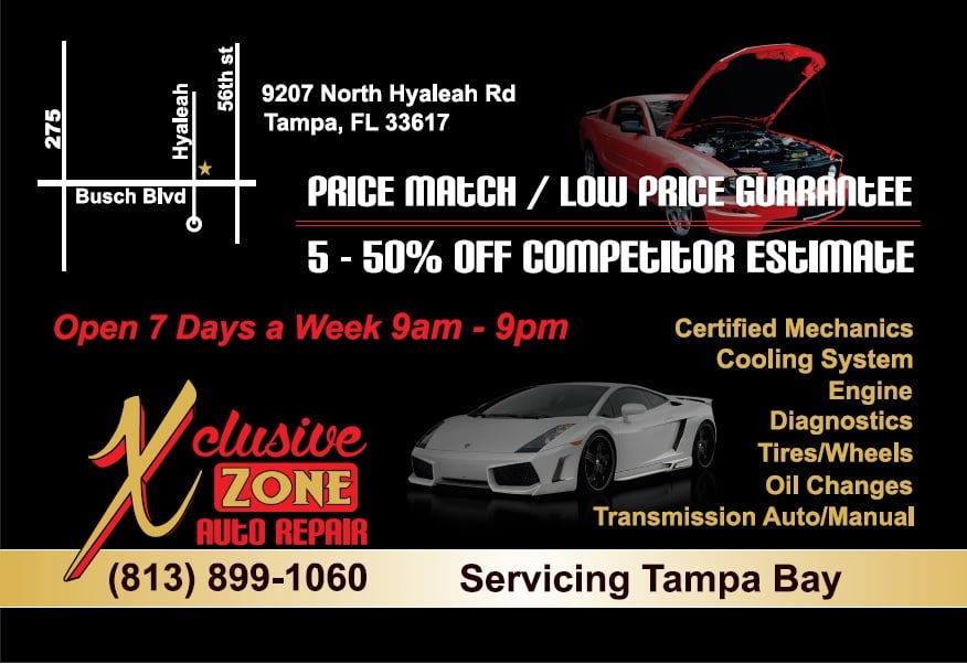 XCLUSIVE ZONE AUTO REPAIR - Updated March 2025 - 9207 N Hyaleah Rd ...