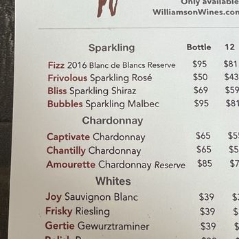 WILLIAMSON WINES YOAKIM BRIDGE ESTATE - Updated January 2025 - 50 ...