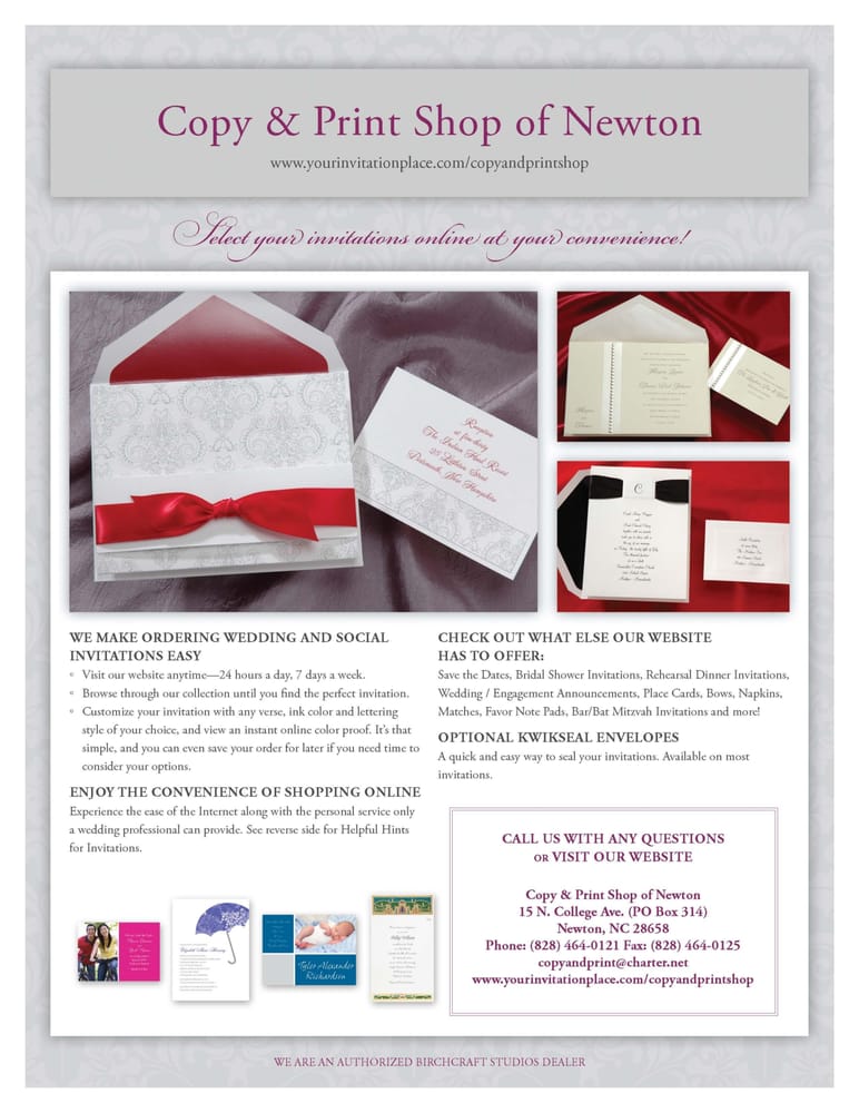 THE COPY & PRINT SHOP - Updated May 2024 - 15 S College Ave, Newton ...