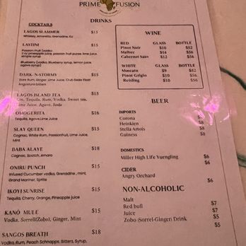 PRIME FUSION AFRO GRILL & LOUNGE - Updated August 2024 - 123 Photos ...