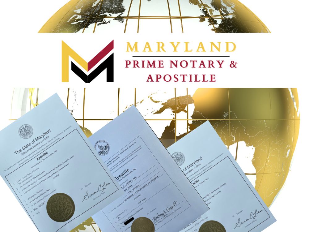 MARYLAND PRIME NOTARY & APOSTILLE - Updated December 2025 - 7375 ...