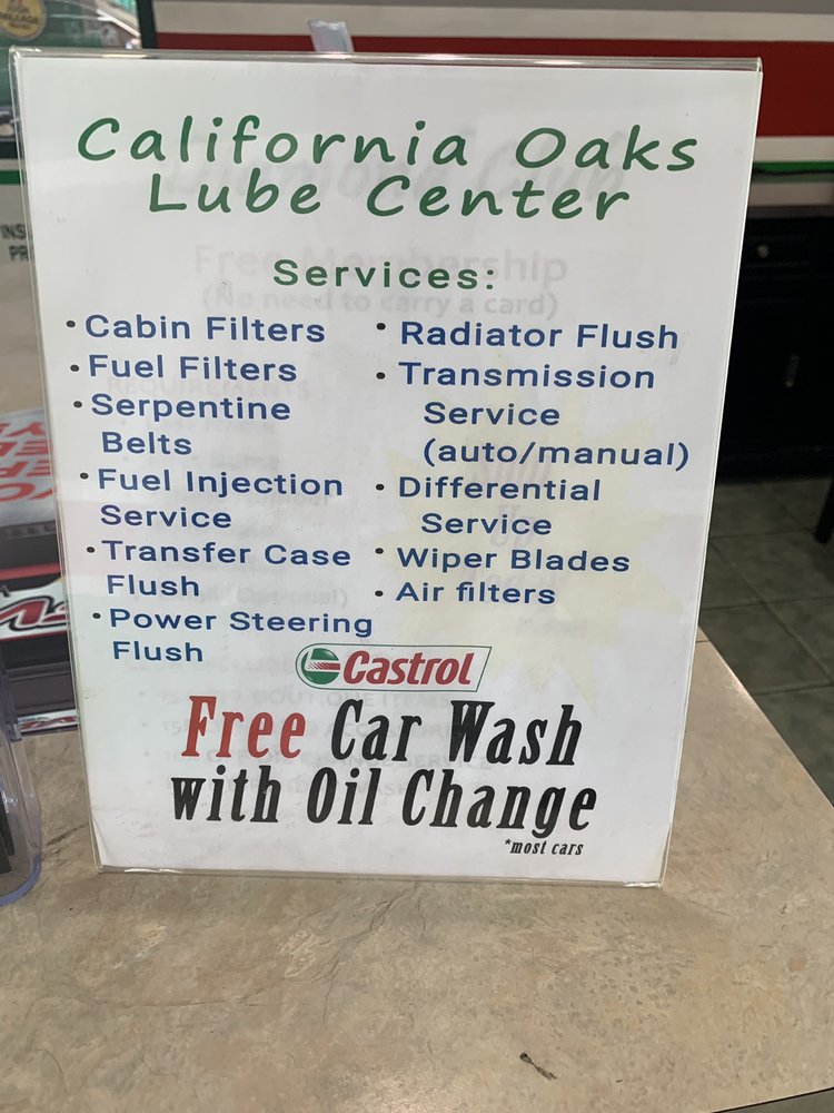 CALIFORNIA OAKS QUICK LUBE - Updated May 2026 - 40931 California Oaks ...