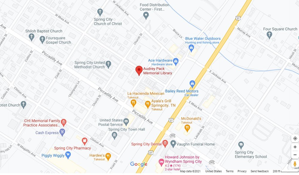 AUDREY PACK MEMORIAL LIBRARY - 169 West Rhea Avenue/PO Box 382 Audrey ...