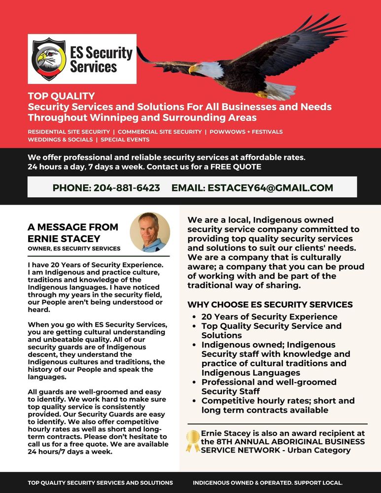 E.S SECURITY SERVICES - Updated February 2026 - Winnipeg, Manitoba - Security Services - Phone ...