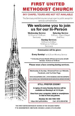 FIRST UNITED METHODIST CHURCH AT THE CHICAGO TEMPLE - Updated December ...
