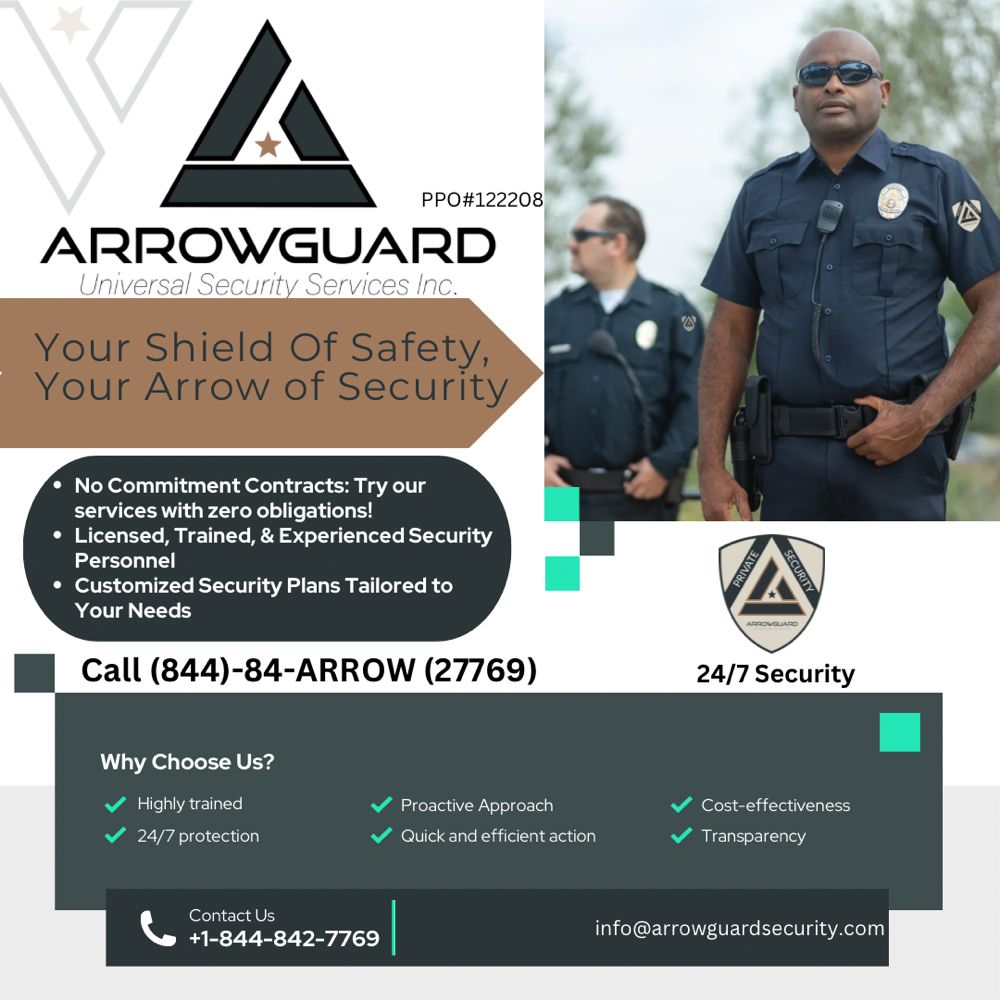 ARROWGUARD UNIVERSAL SECURITY SERVICES - Updated September 2024 ...