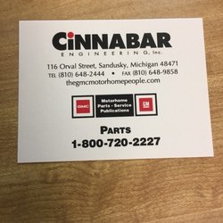 CINNABAR ENGINEERING - RV Repair - 116 Orval St, Sandusky, MI - Phone Number - Yelp