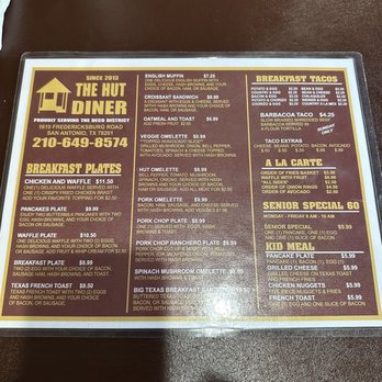 THE HUT DINER - Updated January 2026 - 333 Photos & 255 Reviews - 1610 ...