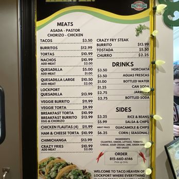 TACO HEAVEN OF LOCKPORT - Updated June 2024 - 48 Photos & 73 Reviews ...