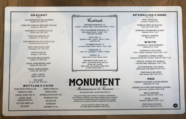 MONUMENT RESTAURANT AND TAVERN - Updated October 2024 - 1 Harborside Dr ...