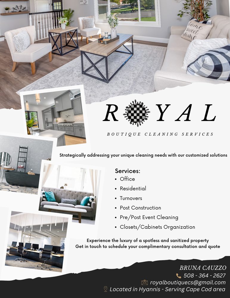 ROYAL BOUTIQUE CLEANING SERVICES - Updated September 2024 - Request a Quote - Barnstable ...