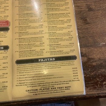 Ixtapa menu store