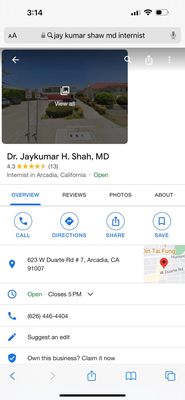 SHAH JAY KUMAR, MD - Updated December 2025 - 48 Reviews - 623 W Duarte ...