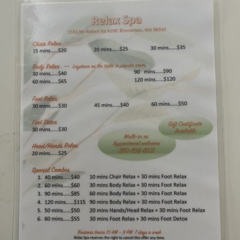 RELAX MASSAGE AND SPA - Updated September 2025 - 46 Reviews - 1550 NE ...