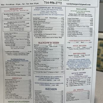 VARSITY BURGER - Updated December 2024 - 497 Photos & 820 Reviews - 600 ...