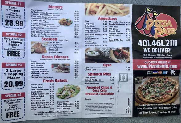 PIZZA FAIR - 21 Photos & 30 Reviews - Crns, Cranston, Rhode Island ...