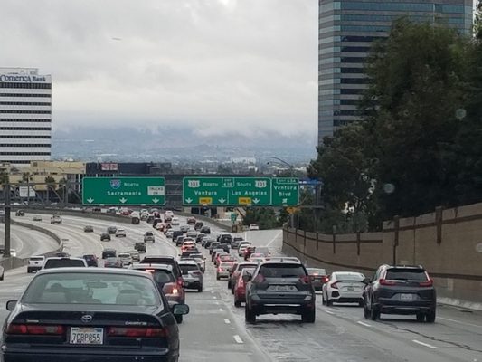 405 and 101 Freeway Interchange, San Diego Fwy, Los Angeles, CA ...