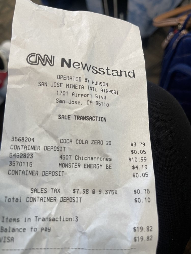CNN NEWSSTAND - 1701 Airport Blvd, San Jose, CA - Yelp