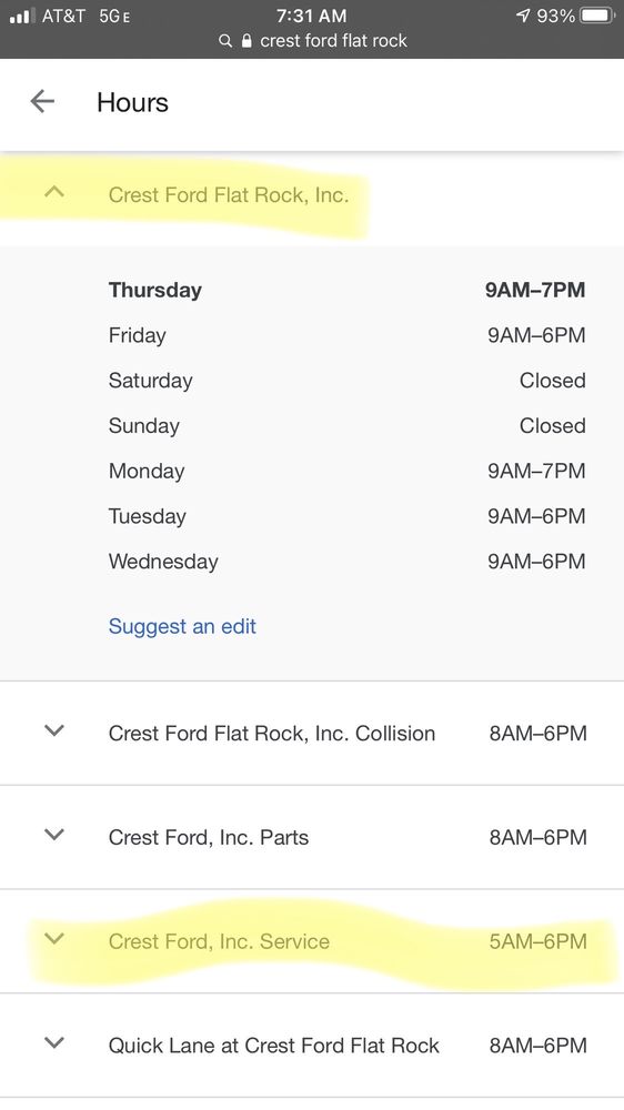 CREST FORD SERVICE CENTER - Updated June 2026 - 14 Reviews - 26333 Van ...