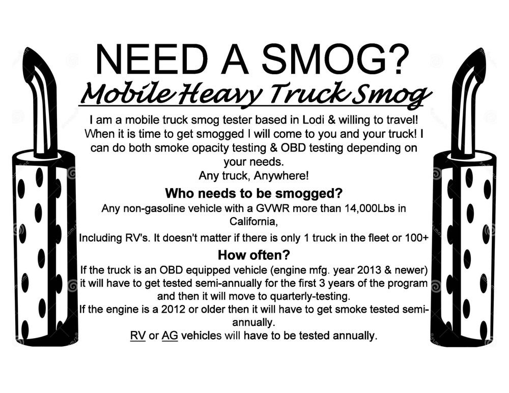 MOBILE HEAVY TRUCK SMOG - Updated October 2025 - Request a Quote - Lodi ...