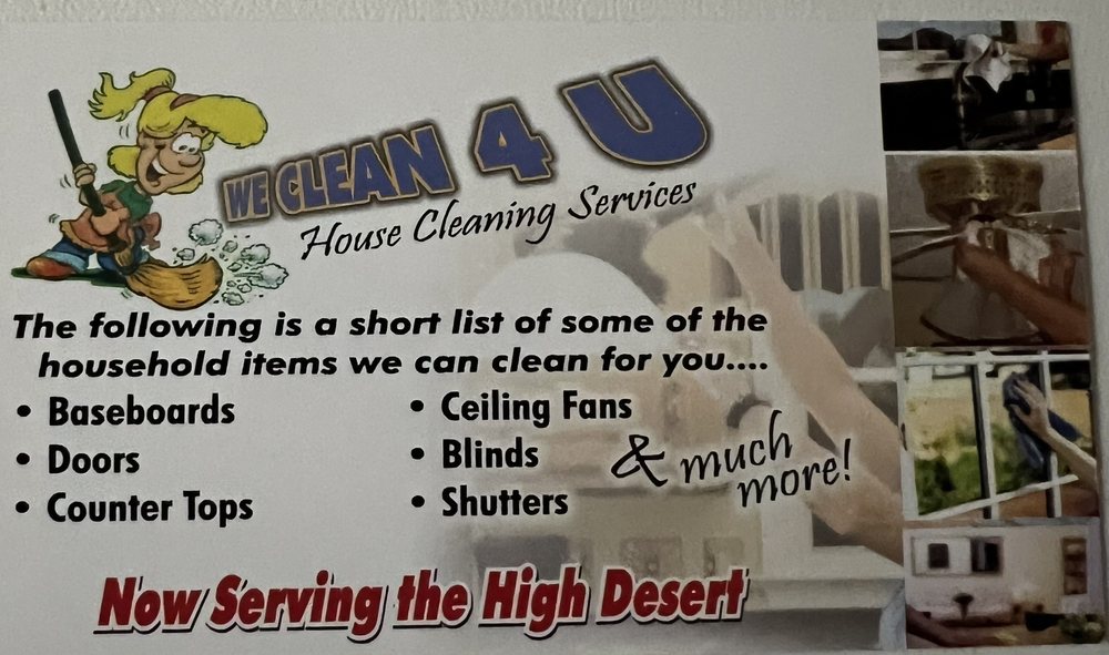 WE CLEAN 4 U - Updated December 2025 - Request a Quote - Adelanto, California - Home Cleaning ...