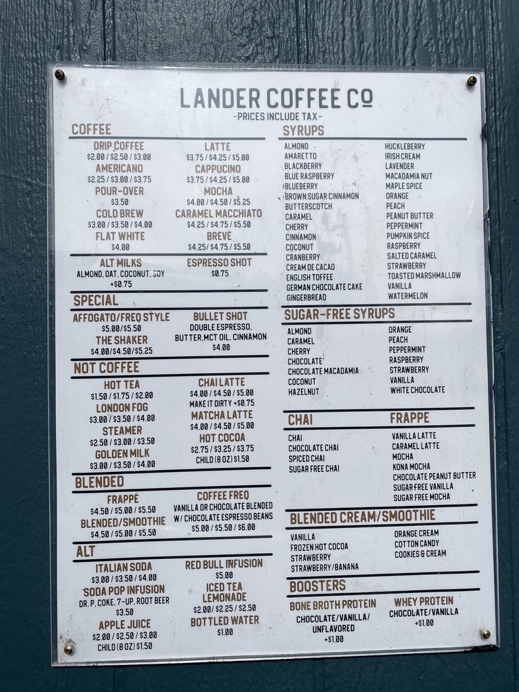 LANDER COFFEE - Updated October 2025 - 1255 Main St, Lander, Wyoming - Coffee & Tea - Phone ...