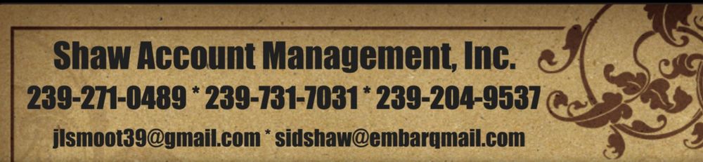 SHAW ACCOUNT MANAGEMENT - Updated December 2025 - 14040 Palm Beach Blvd ...