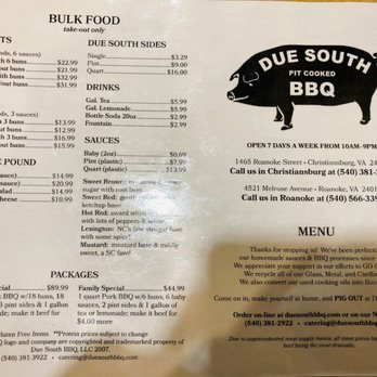 DUE SOUTH BBQ - Updated June 2024 - 46 Photos & 21 Reviews - 4521 ...