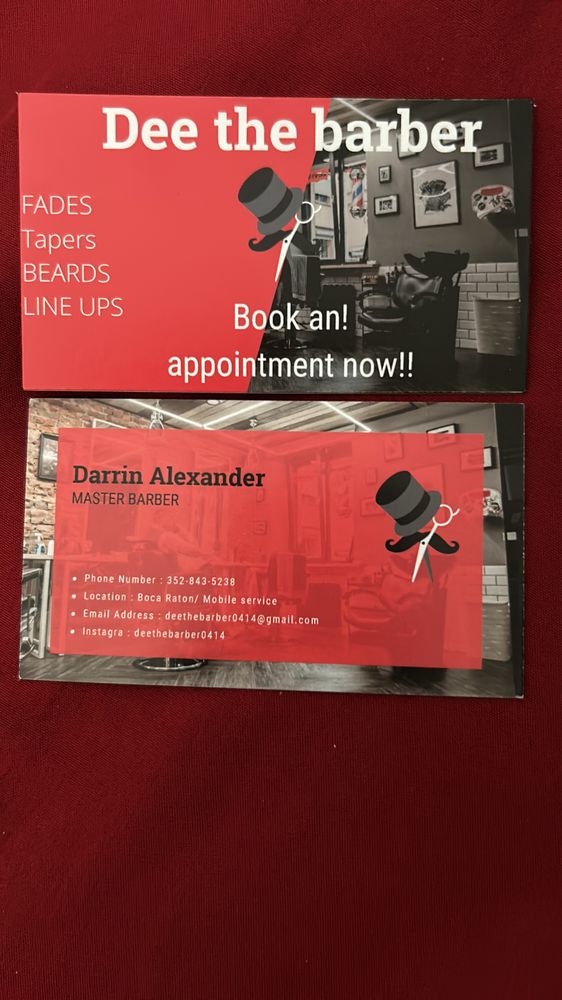 DEE THE BARBER - Updated February 2025 - Request an Appointment - Boca ...