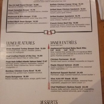 Crazy horse menu store