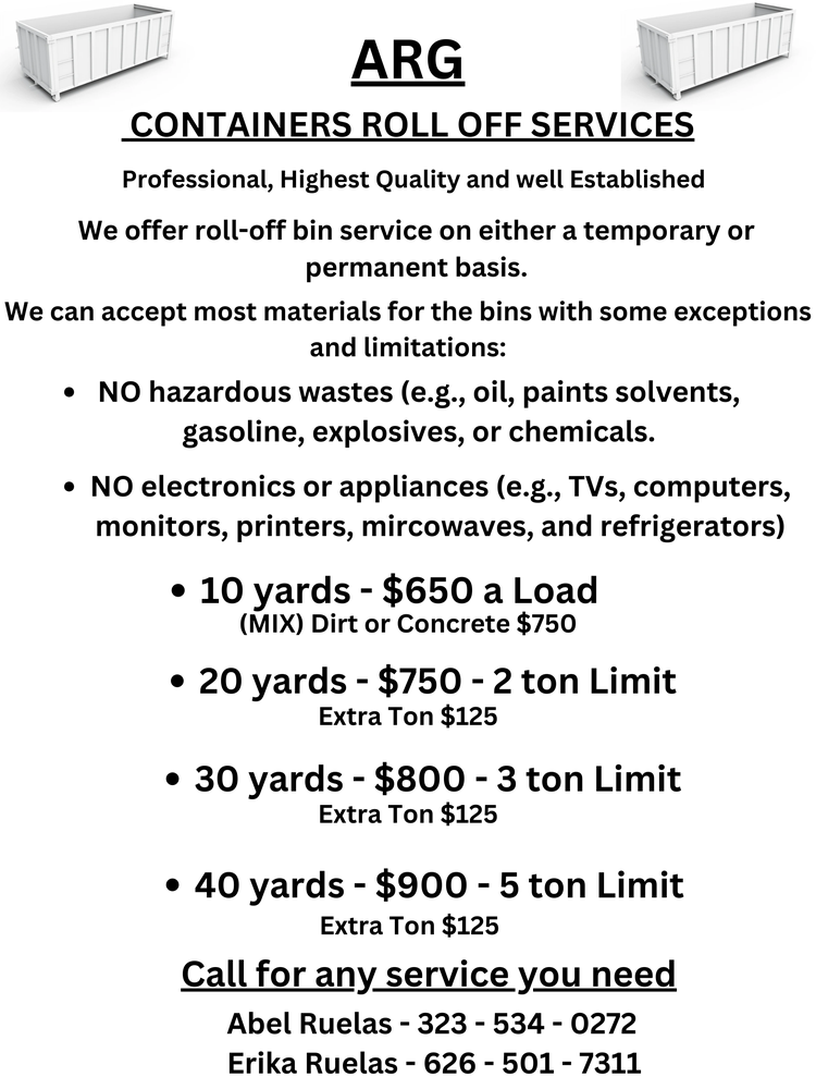 ARG - Updated January 2025 - Request a Quote - Jurupa Valley ...