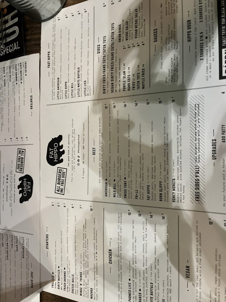 FAT HIPPO - London, United Kingdom - Burgers - Restaurant Reviews - Yelp