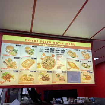 Royal pizza menu store