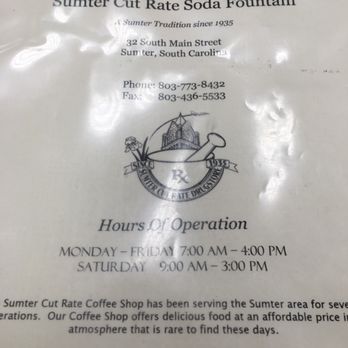 SUMTER CUT RATE DRUGS AND COFFEE SHOP - Updated December 2025 - 19 ...