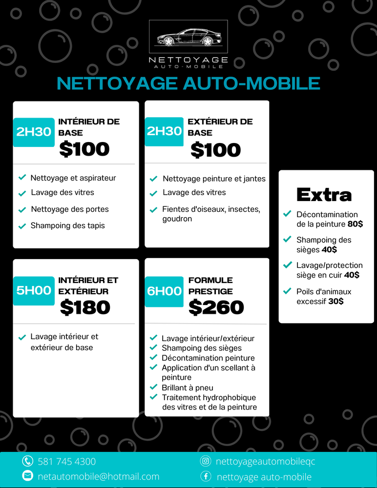 NETTOYAGE AUTO-MOBILE - Updated March 2025 - Québec City, Quebec - Auto ...