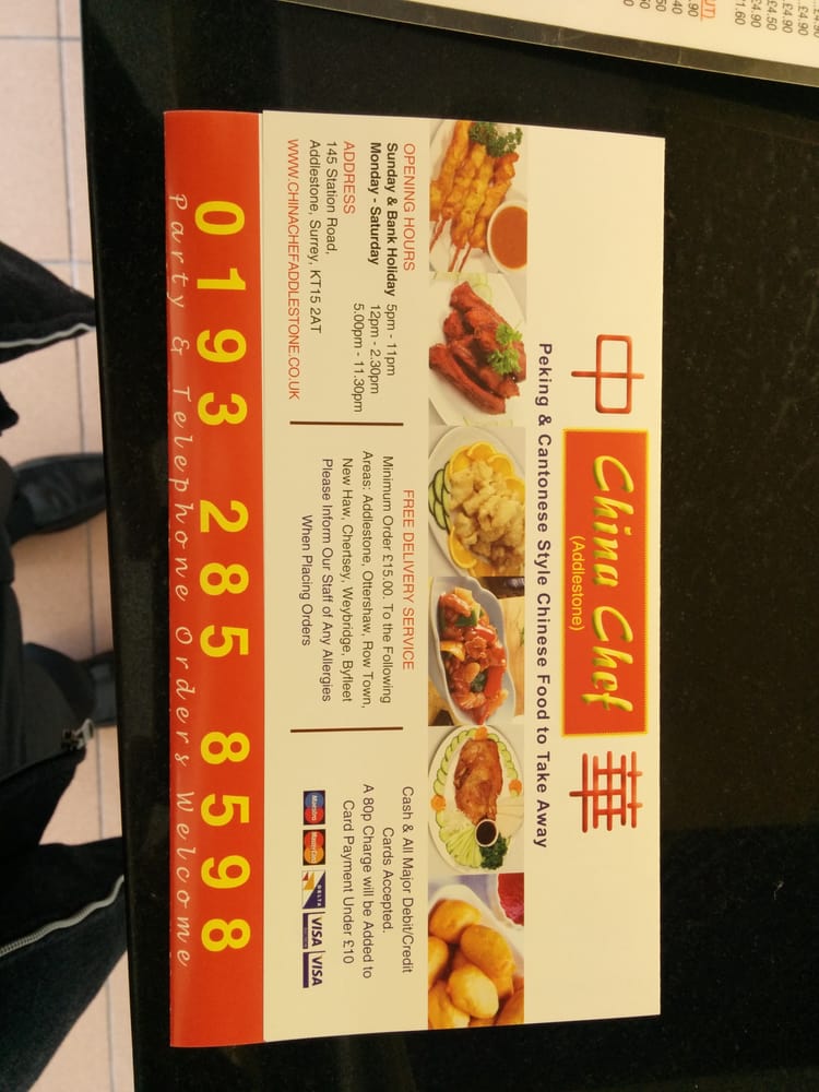 CHINA CHEF - Updated May 2024 - 145 Station Road, Addlestone, Surrey ...