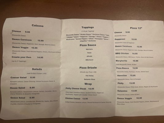 GEAUX PIZZA & WINGS - Updated January 2025 - 16 Reviews - 82361 HWY-25 ...