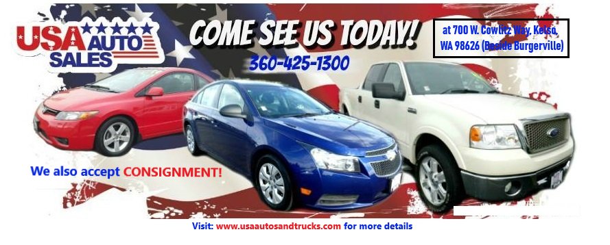 USA AUTO SALES - Updated October 2025 - 700 W Cowlitz Way, Kelso ...