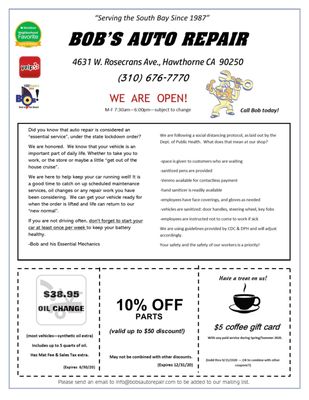 BOB’S AUTO REPAIR - Updated December 2025 - 31 Photos & 271 Reviews ...