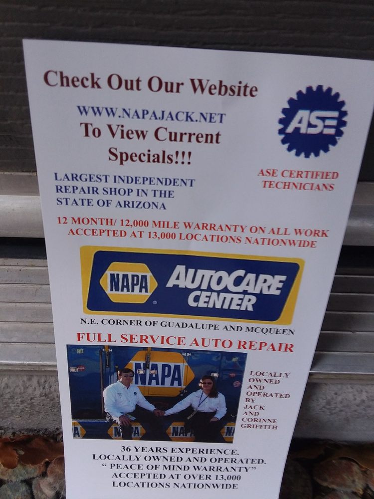 NAPA AUTO CARE CENTER - 34 Reviews - Auto Repair - 875 N Mcqueen Dr ...