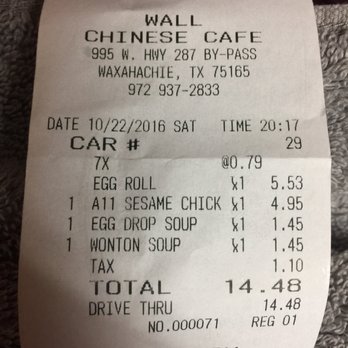 WALL CHINESE CAFE - Updated March 2025 - 13 Photos & 32 Reviews - 995 W ...