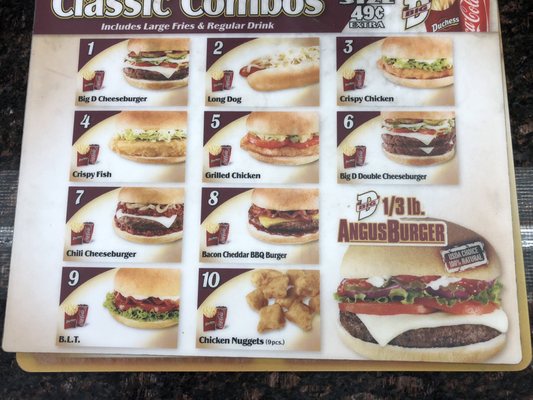 Duchess menu store
