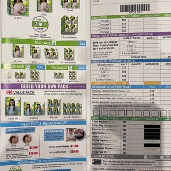 School Portrait Package Prices