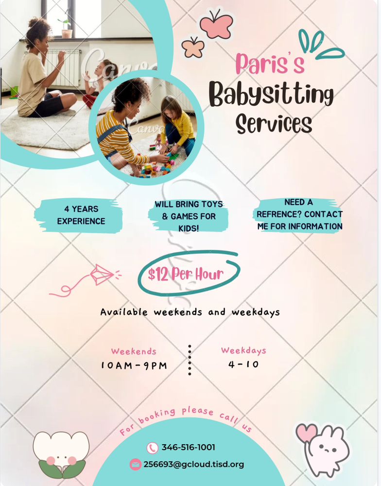 PARIS’S BABYSITTING SERVICES - Updated April 2024 - Temple, Texas ...