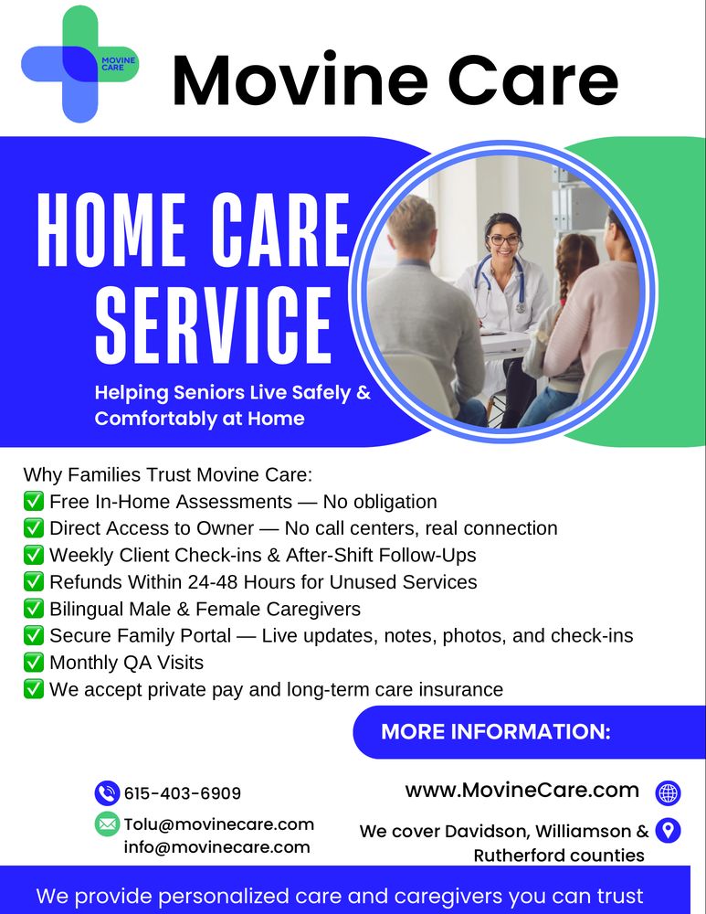 MOVINE CARE - Updated July 2025 - Nashville, Tennessee - Home Health ...