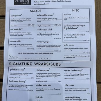 ALOHA SALADS - Updated October 2025 - 39 Photos & 28 Reviews - 46-056 ...