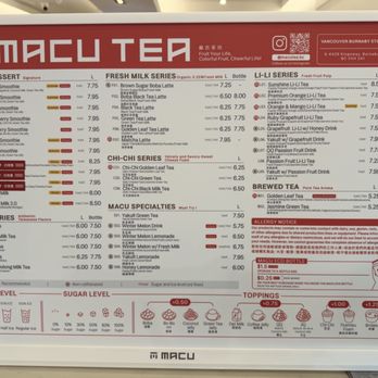 MACU TEA - Updated July 2025 - 50 Photos & 18 Reviews - 6-4429 Kingsway ...